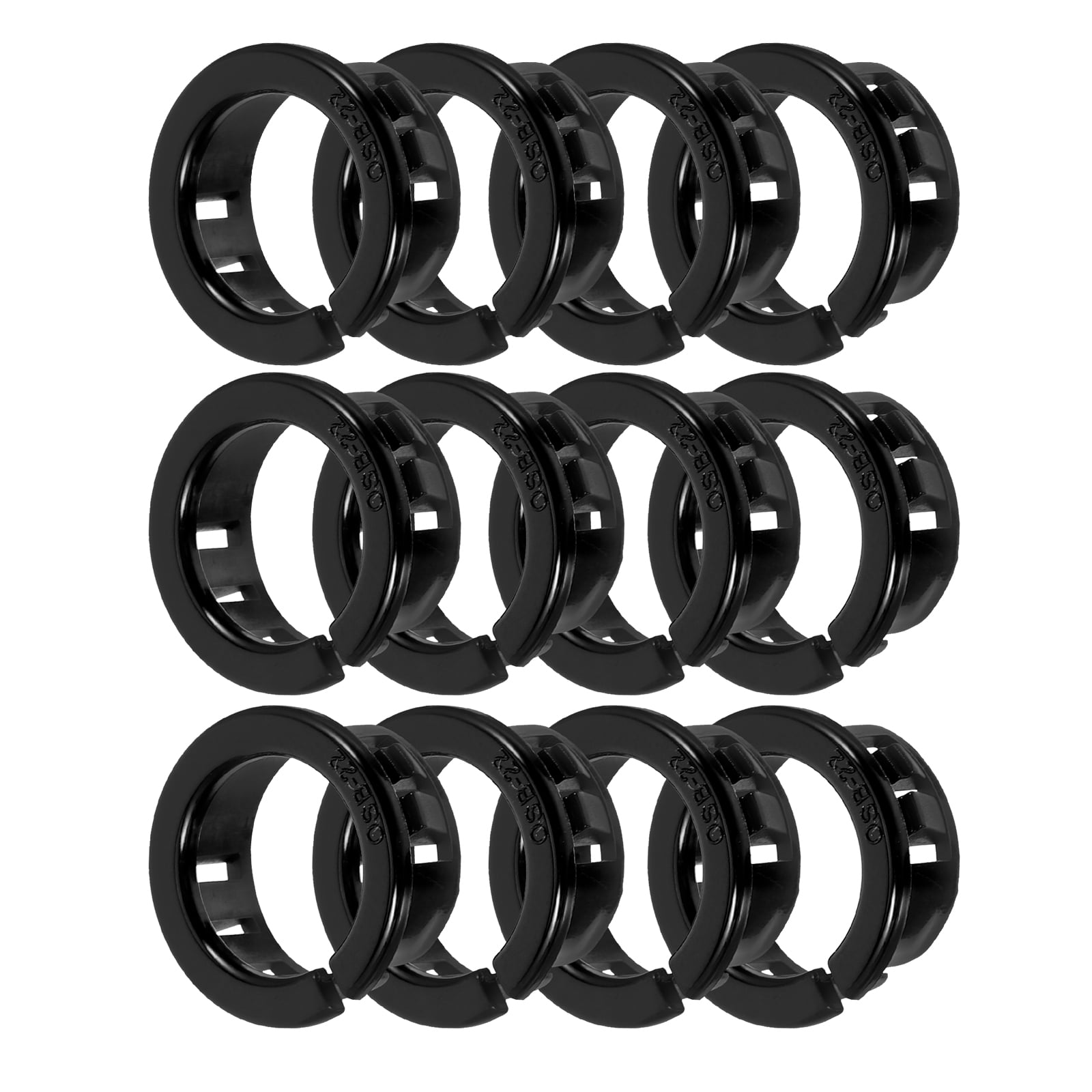 MLINS 50 Pcs Bushing For Cable Mounting Nylon Pipe Adapter Kit Black ...