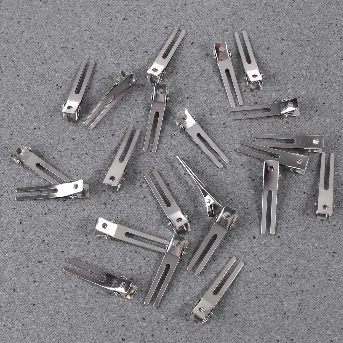 MLINS 50 Pcs Double Fork Clamp Alligator Silver Hair Pins Styling ...