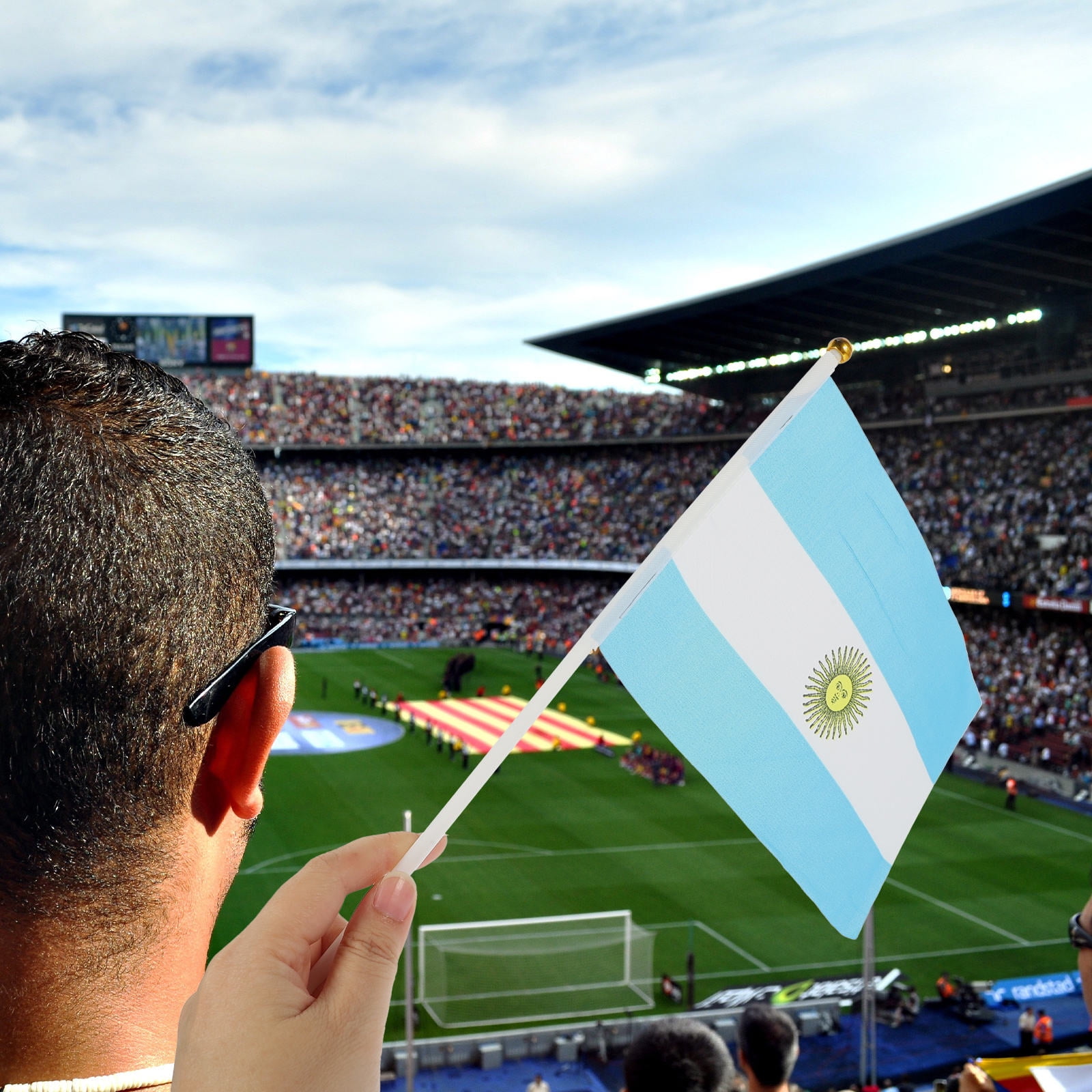 MLINS 50 Pcs Handheld National Flag Cheering Flag Sturdy Flag Public ...