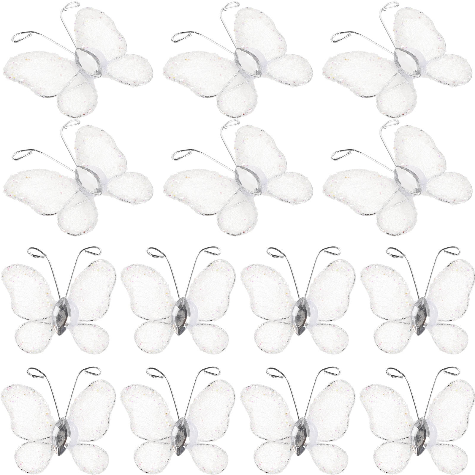 MLINS 50 Pcs Mesh Butterfly Decorations Small Butterflies for Crafts ...