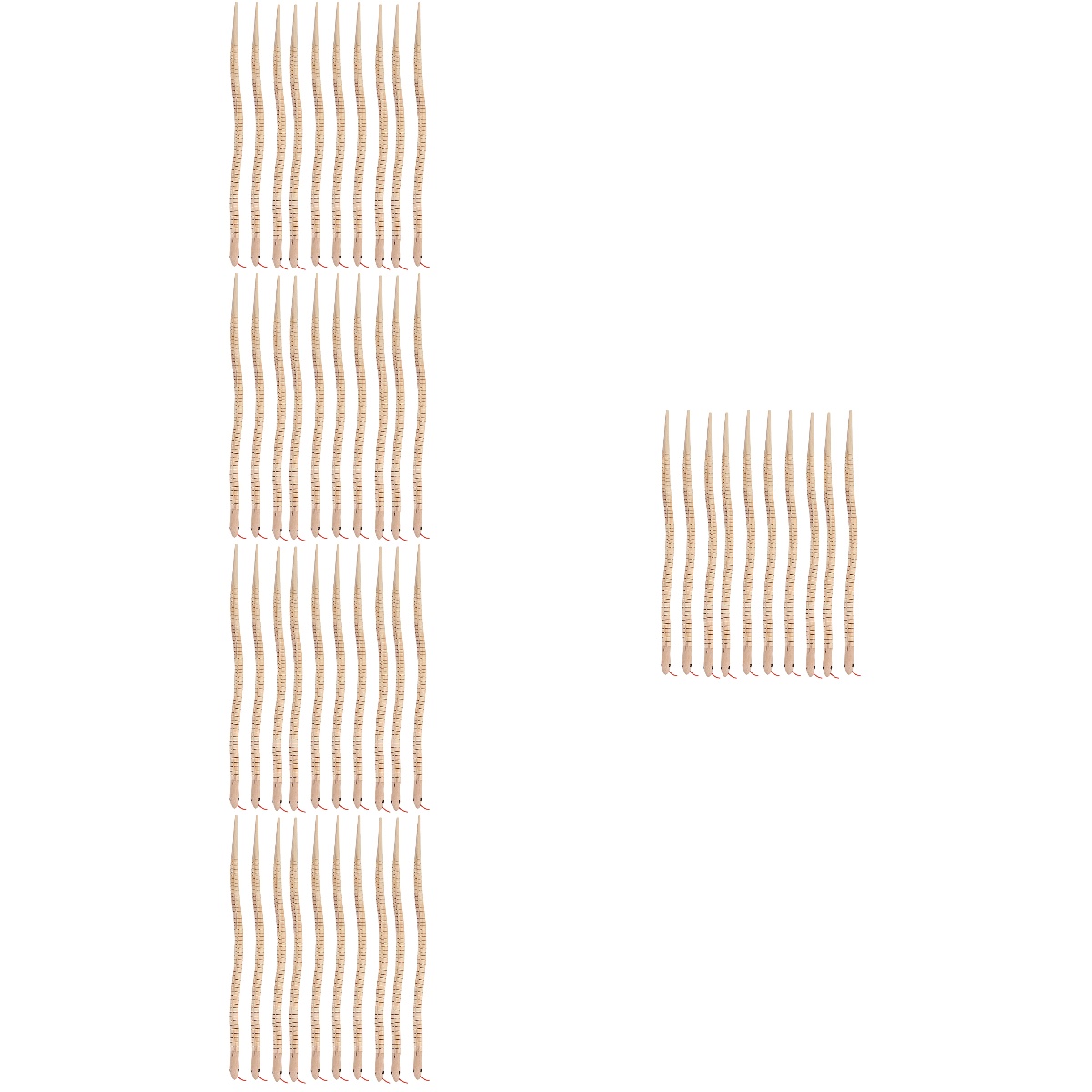 MLINS 50 Pcs Wooden Flexible Snake Toy Halloween Prop Trick Props Kids ...