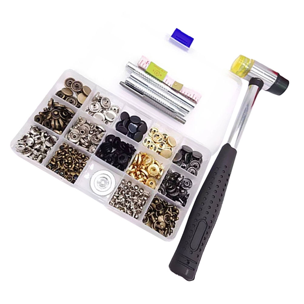 MLINS 50 Sets Snap Fastener Kit Buttons with 100 Sets Rivets and 1 Sets ...