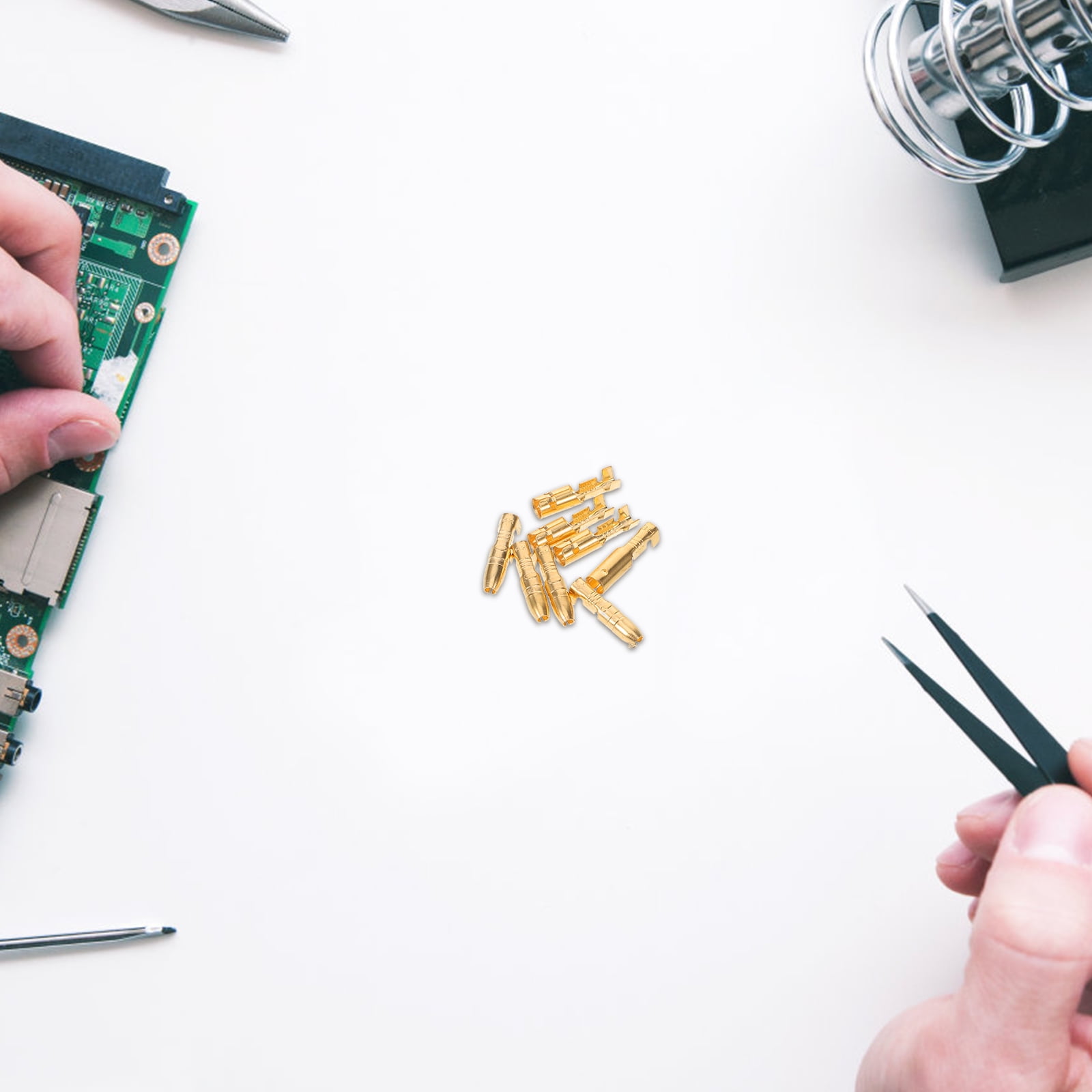 MLINS 50 Sets Terminal Male And Female Brass Wire Crimp Terminals With ...