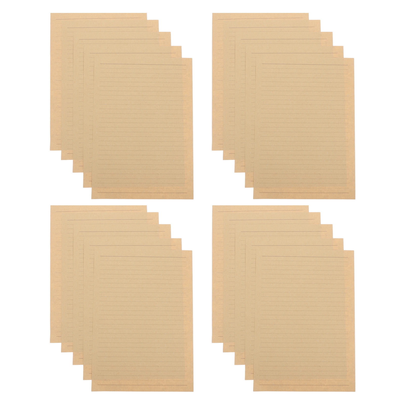 MLINS 50 Sheets Retro Lined Letter Paper For Writing Letters Kraft ...