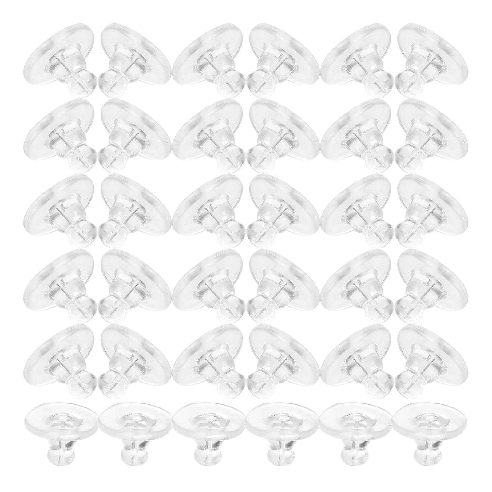 MLINS 500Pcs Clear Earring Backs Secure Silicone Earring Stoppers Clear ...