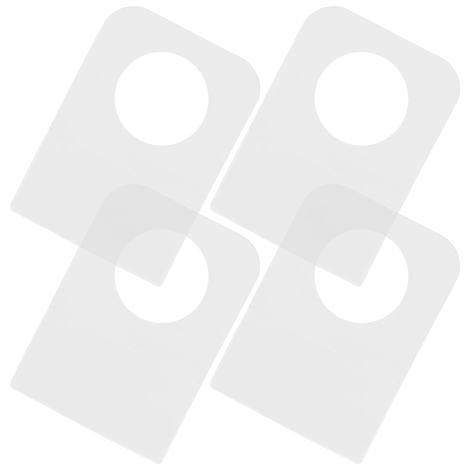 MLINS 500pcs Clear Slot Hole Tags Transparent Adhesive Hanging Stickers ...