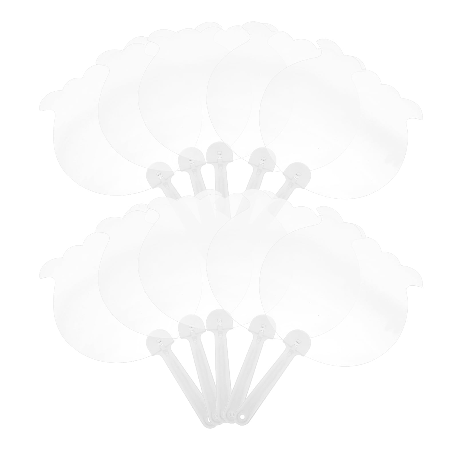 MLINS 50Pack Hand Held Fans in Transparent PVC for Diy and Graffiti ...