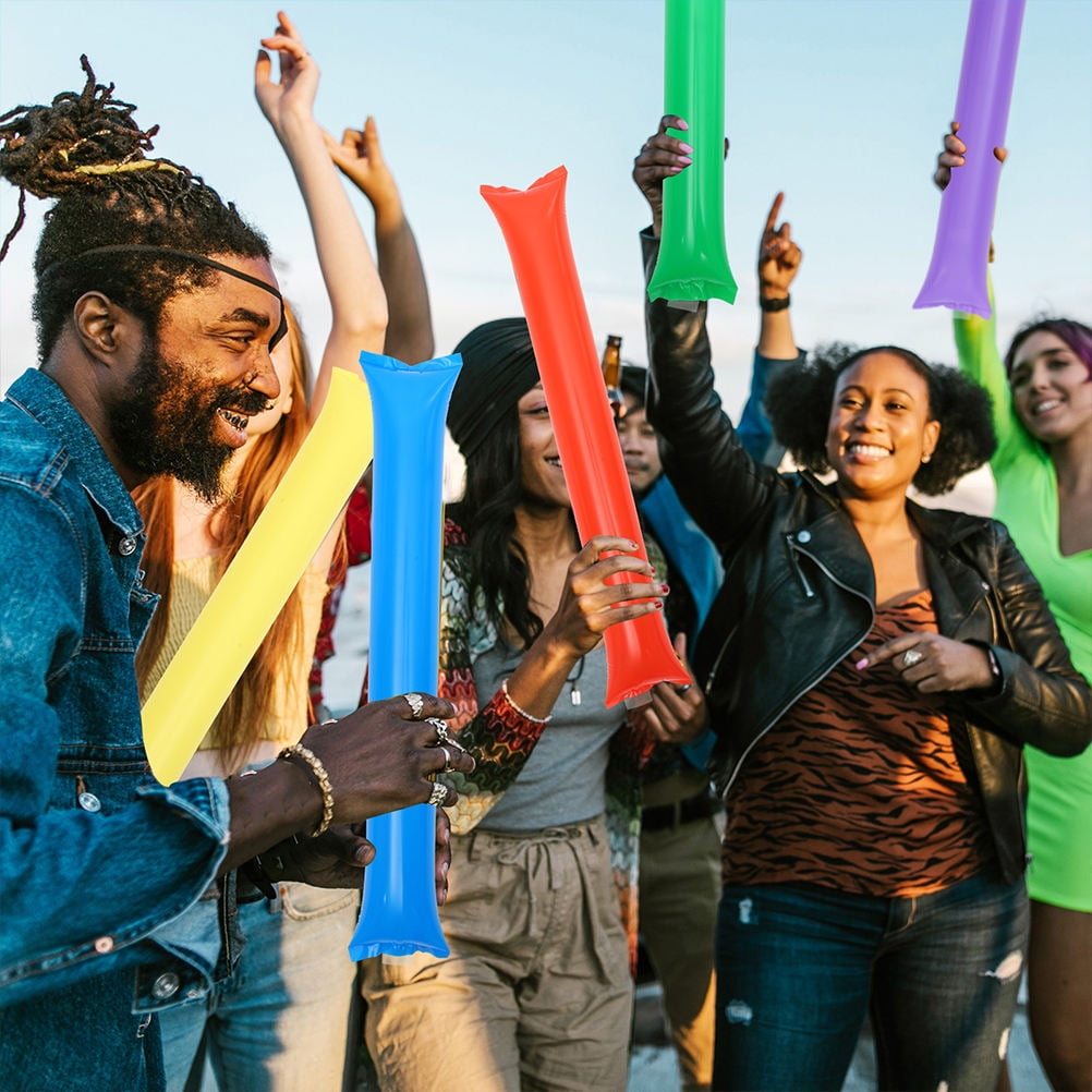 MLINS 50Pcs Inflatable Boom Plastic Sticks Cheering Sticks for Sporting ...