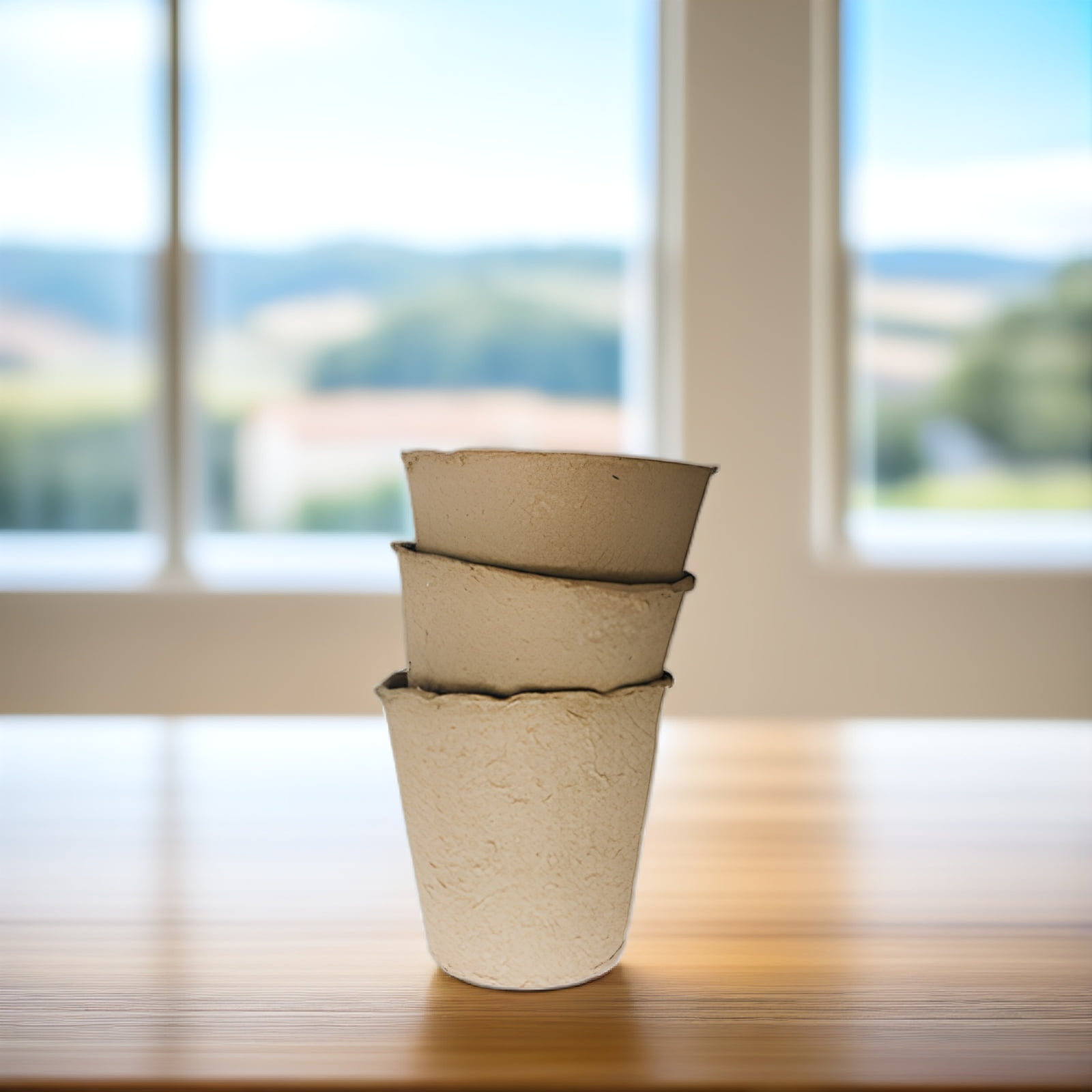 MLINS 50Pcs Paper Pulp Pots Round Biodegradable for Growing Plants ...