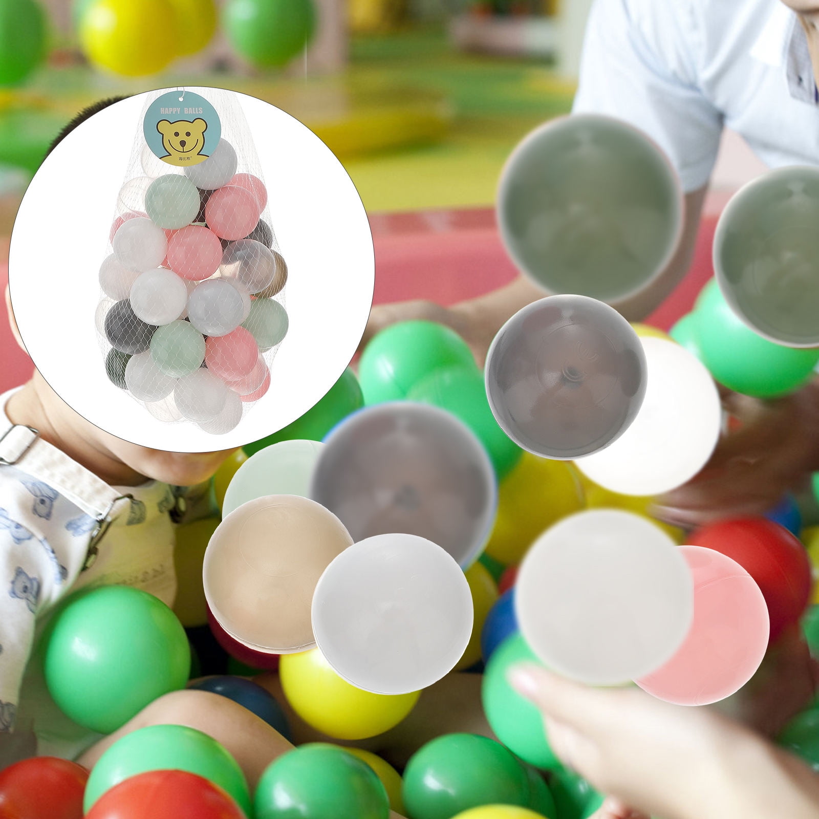 FELTECHELECTR Small Plastic Balls For Games Pe Hand Eye Coordination ...