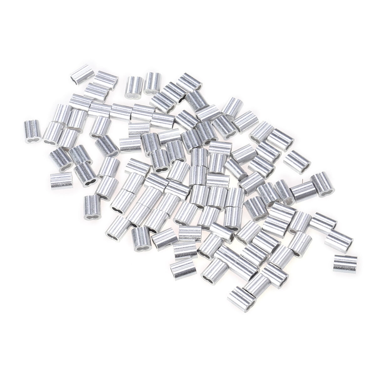 MLINS 50pcs 8 Shaped Wire Rope Aluminum Sleeves Clip Fittings Cable ...