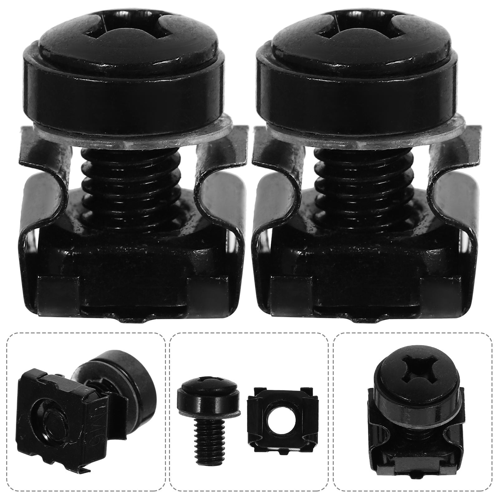 MLINS 50pcs Cage Screws Nuts Computer Rack Mount Cage Screws Server ...