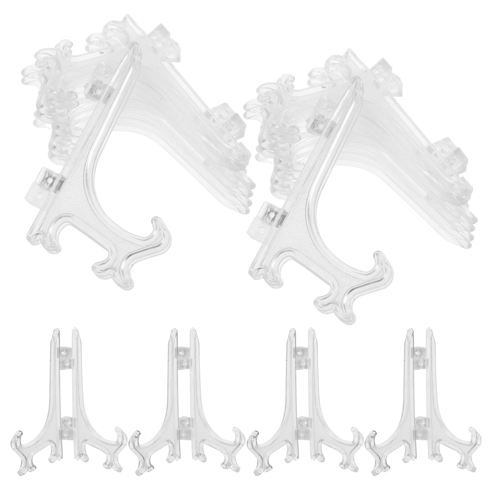 MLINS 50pcs Clear Plastic Easel Stands Mini Picture Frame And Plate ...