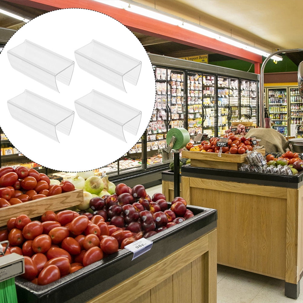 MLINS 50pcs Clear Shelf Label Holders Heavy-Duty Plastic Price Tag ...