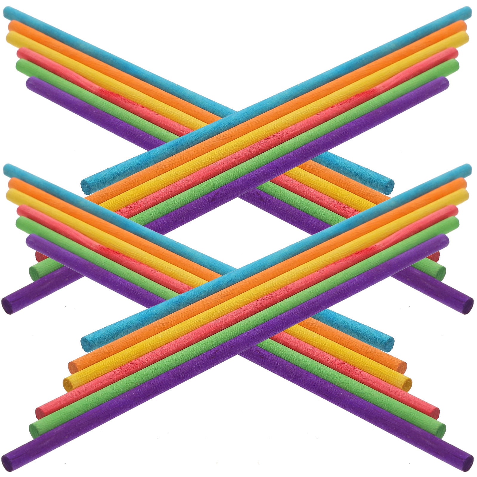 MLINS 50pcs Colorful Wooden Craft Sticks for Children to Build Models ...