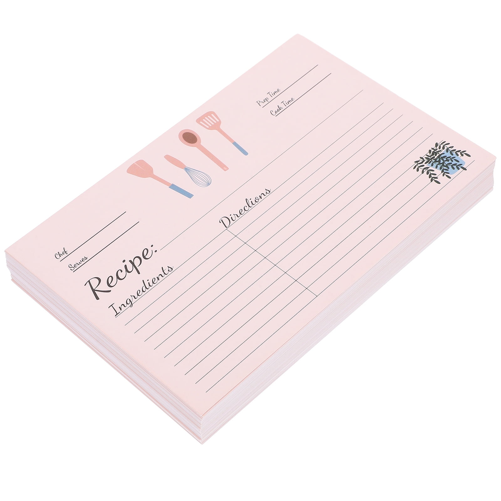 50pcs Convenient Compact Recipe Papers for Household Use Food Note ...