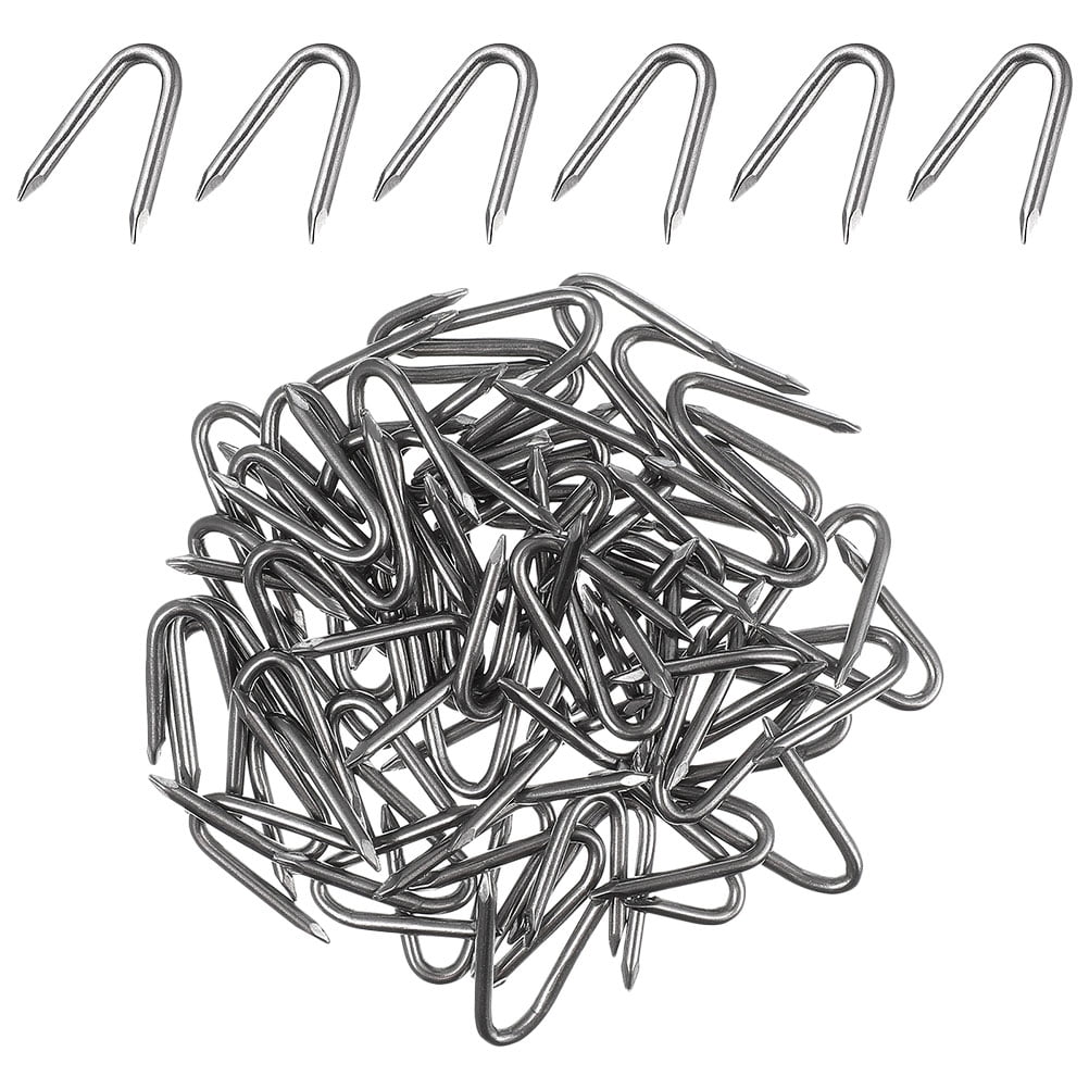 MLINS 50pcs Fence Metal U-shaped Stakes Wire Fencing Nails Cable Mesh ...
