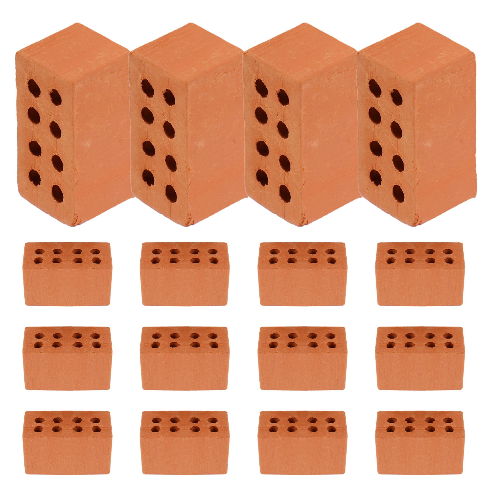 MLINS 50pcs Miniature Bricks Model Red Mini Bricks Building Tiny Bricks ...