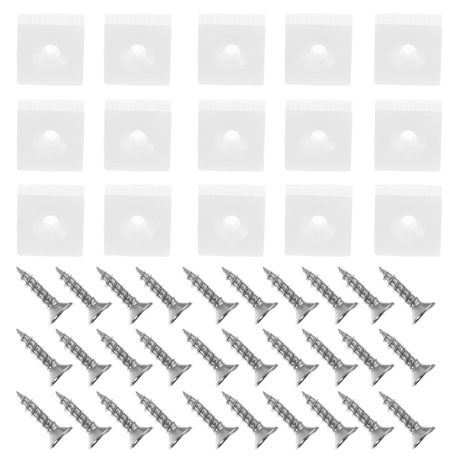 MLINS 50pcs Plastic Fixing Brackets with Self-Tapping Screws Drawer ...