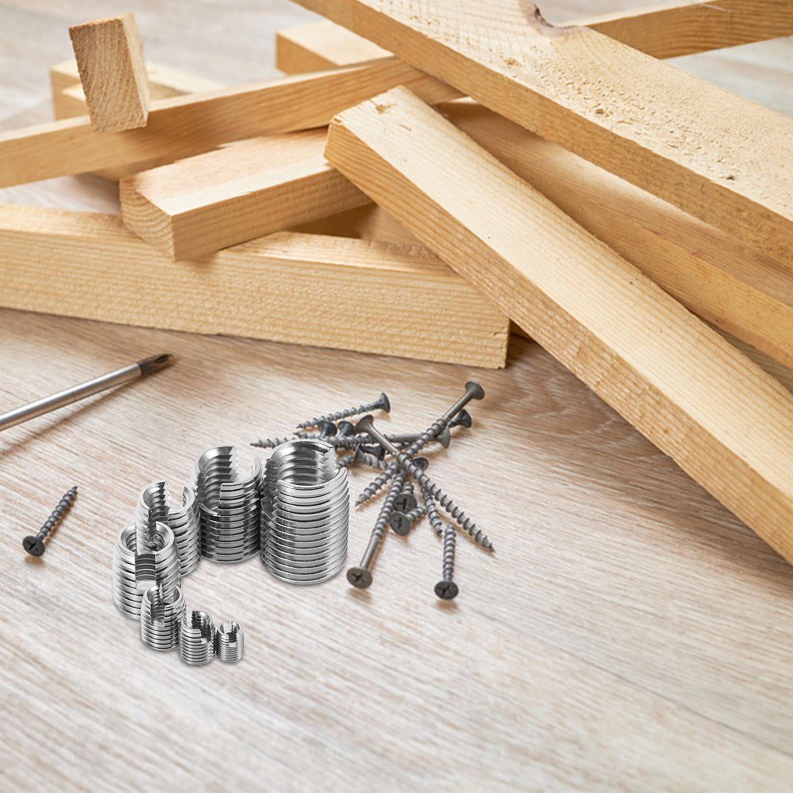 MLINS 50pcs Self Tapping Thread Repair Insert Kit with Stainless Steel ...