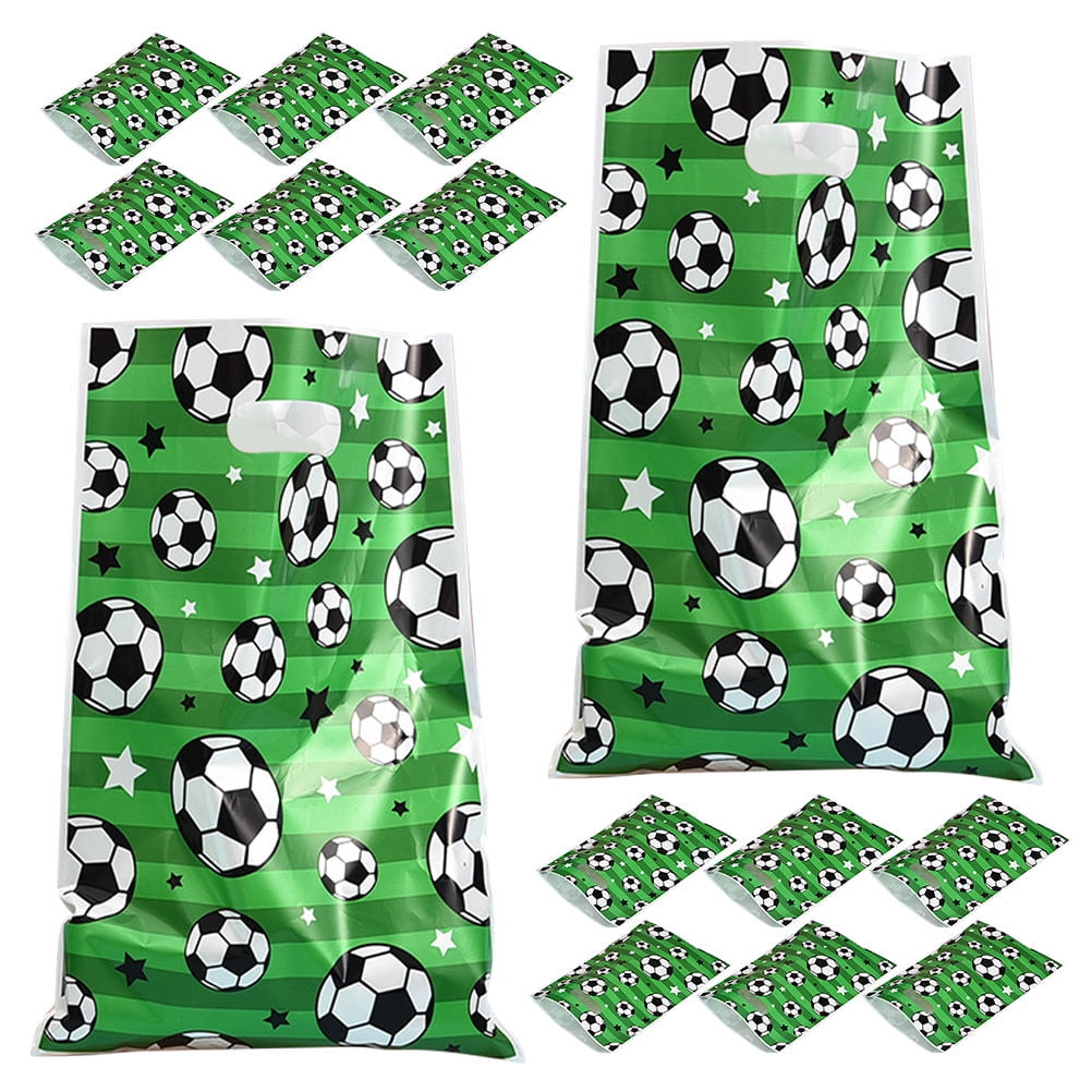 MLINS 50pcs Soccer Themed Gift Bag Football Pattern Gift Bags Delicate ...