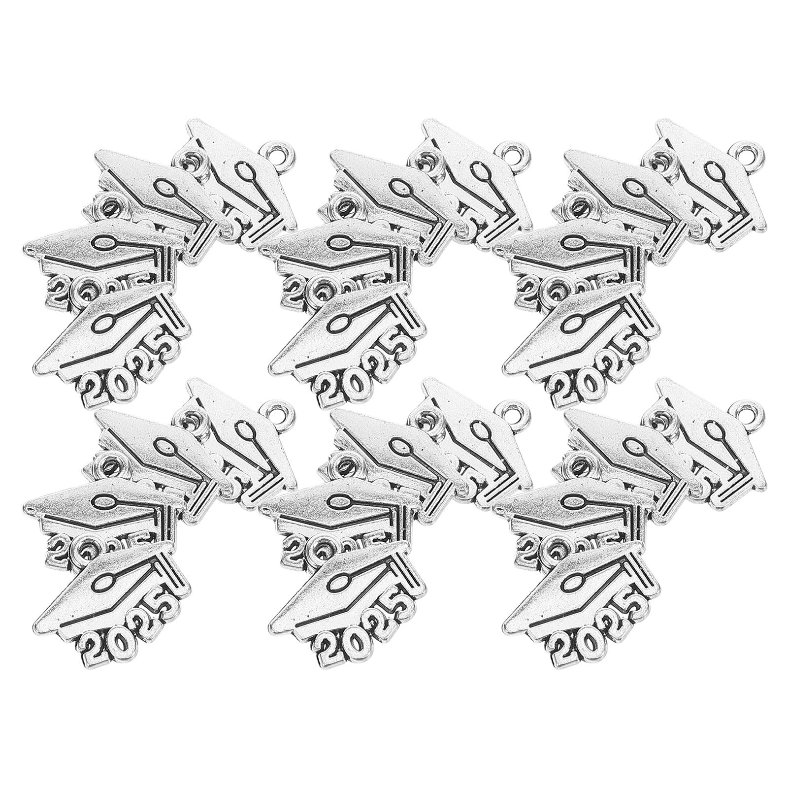 MLINS 50pcs Year Of 2025 Graduation Cap Charms Diy Necklace Charms Diy ...