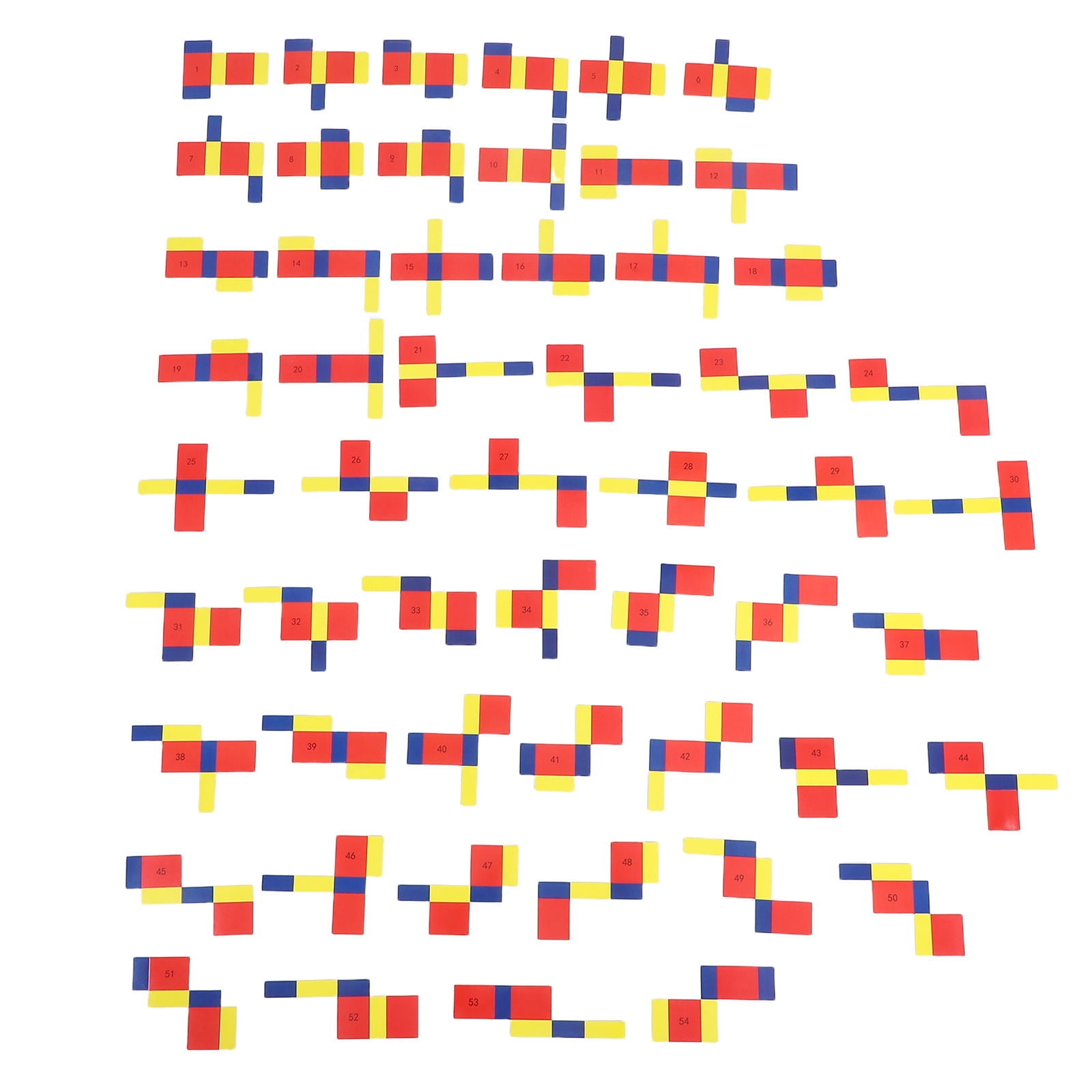 MLINS 54 Sheets Rectangular Prism Unfold Paperboard Demonstration Tool ...