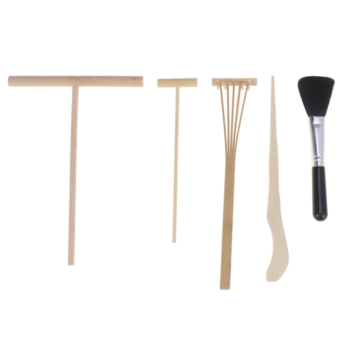 MLINS 5Pc Japanese Rake Set Mini Garden Rakes Meditation Sand ...