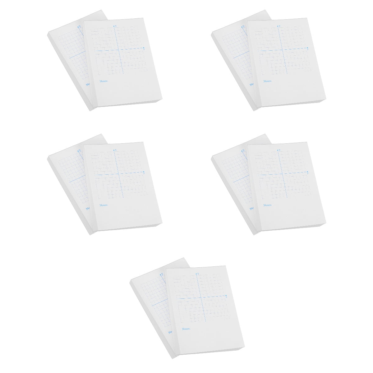 MLINS 5pcs 2 Books Of Multi-use Axis Grids Papers Math Drawing Sheets ...