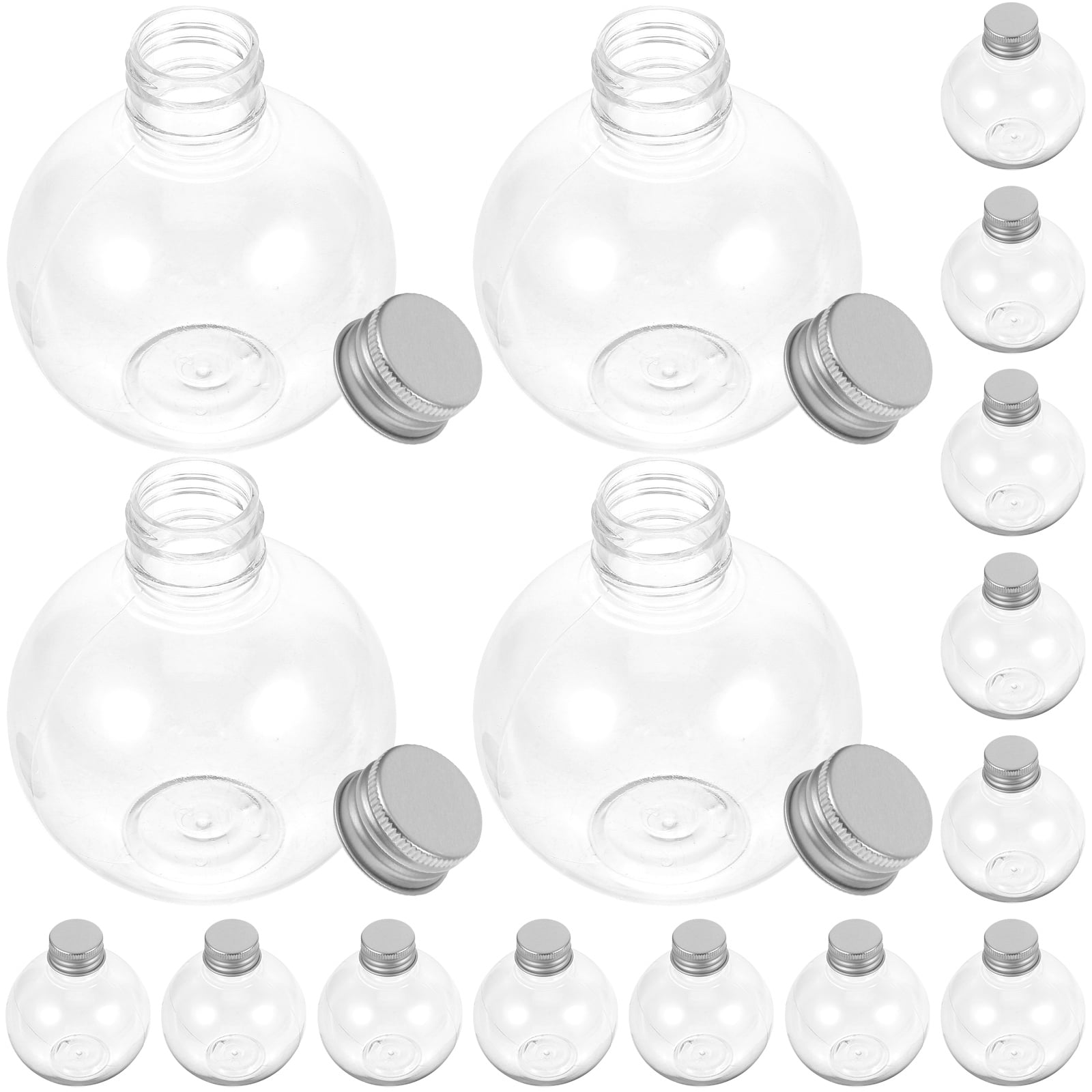 MLINS 5pcs 25 150ml DIY Round Bulb Shape Clear Jars Bottles Container ...