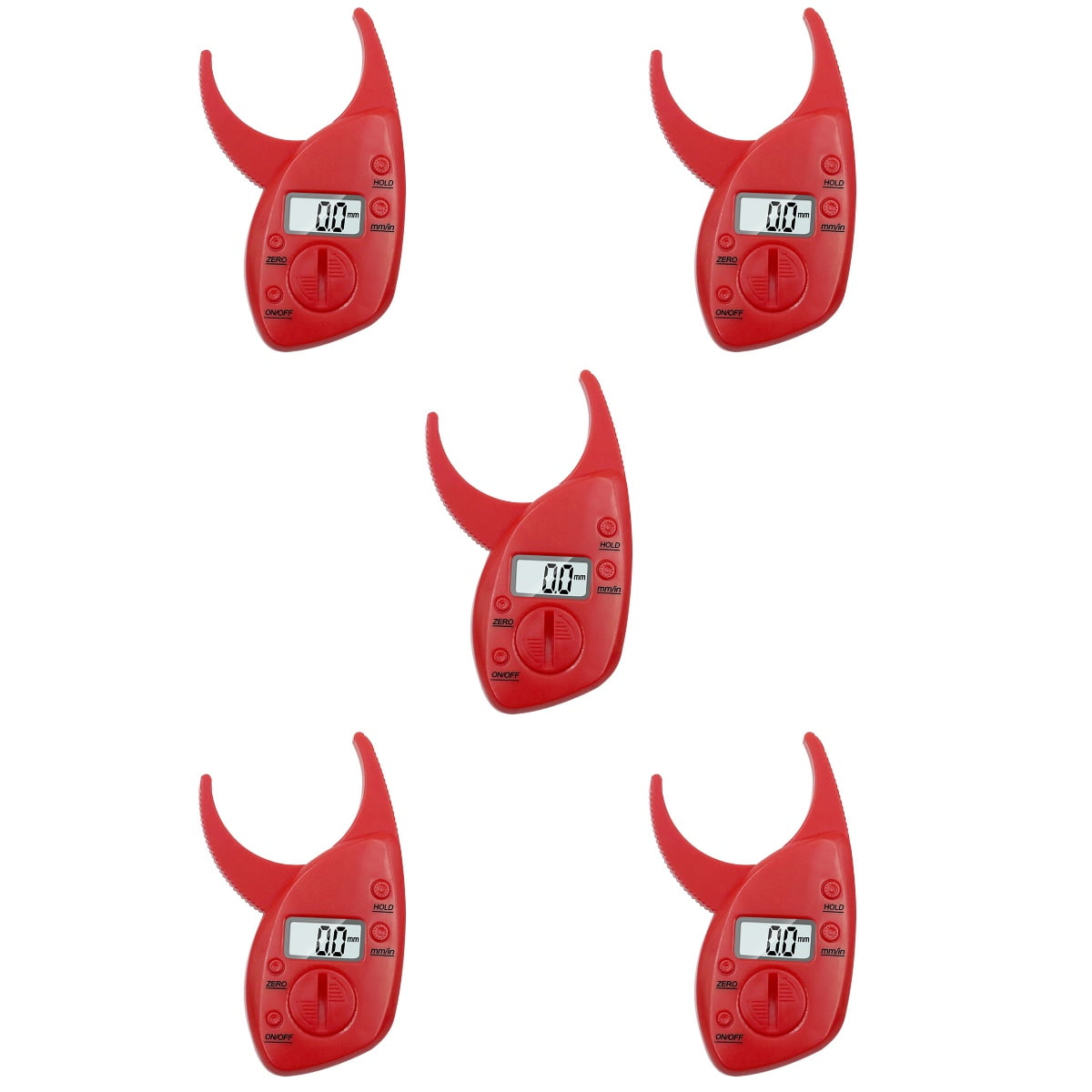 MLINS 5pcs Caliper, Portable Digital LCD Fat Tester Skin Fold Test ...