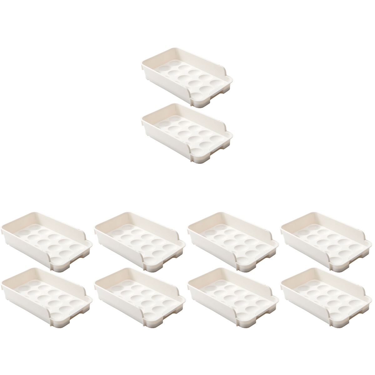 MLINS 5pcs Cartons 2Pcs Holder for Refrigerator stackable Storage ...