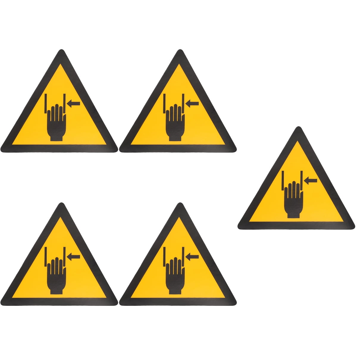 MLINS 5pcs Caution Decal Hand Crushing Sticker Hand Safety Warning ...