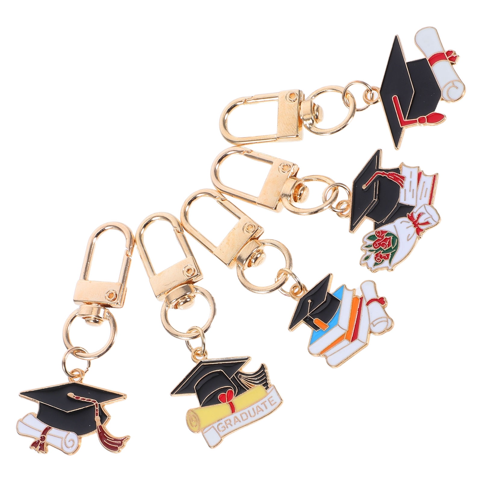 MLINS 5pcs Class Of 2025 Keychain Graduation Keychain Graduation Cap ...