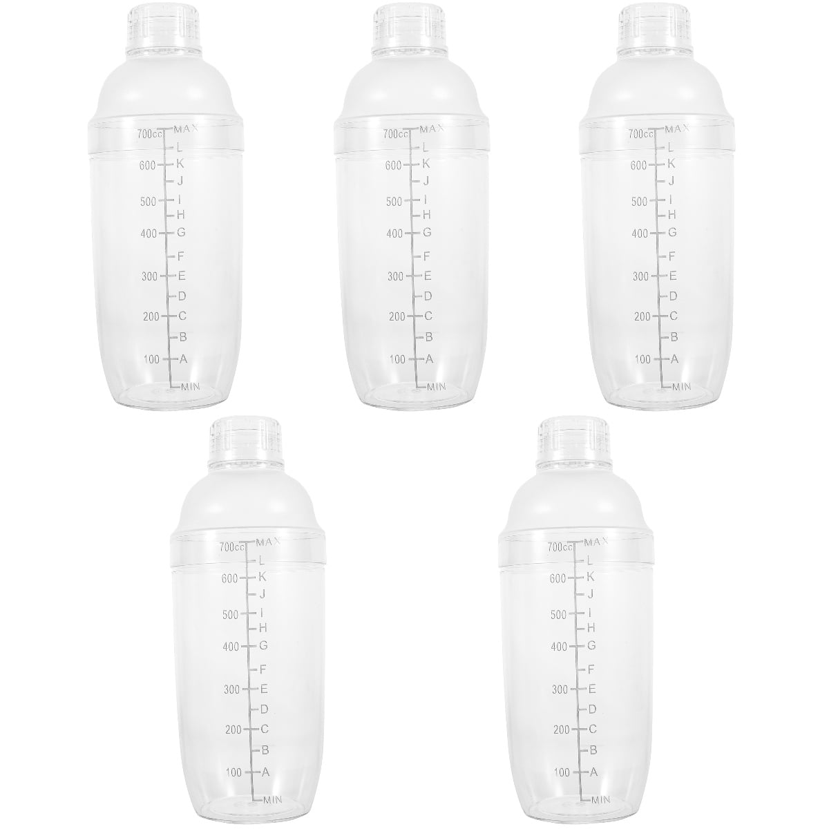 MLINS 5pcs Clear Cocktail Shaker Cocktail Making Cup Bar Wine Shaker ...