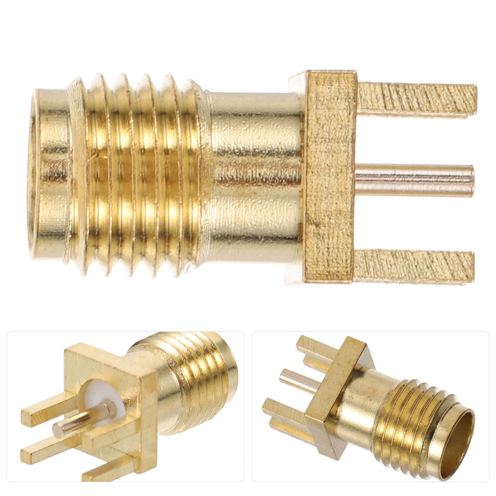 MLINS 5pcs Coaxial Connector Connector Vertical Thru Hole Female SMA ...