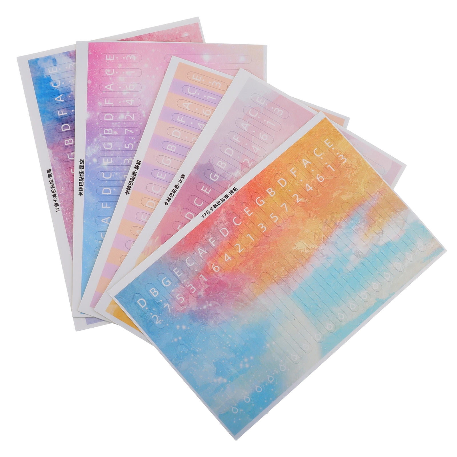 MLINS 5pcs Colored Keyboard Signs Mini Piano Keyboard Mini Kalimba ...