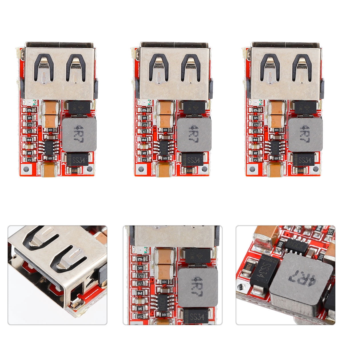 MLINS 5pcs DC-DC USB Module 6-24V 12V/24V to 5V 3A USB Charger Module ...