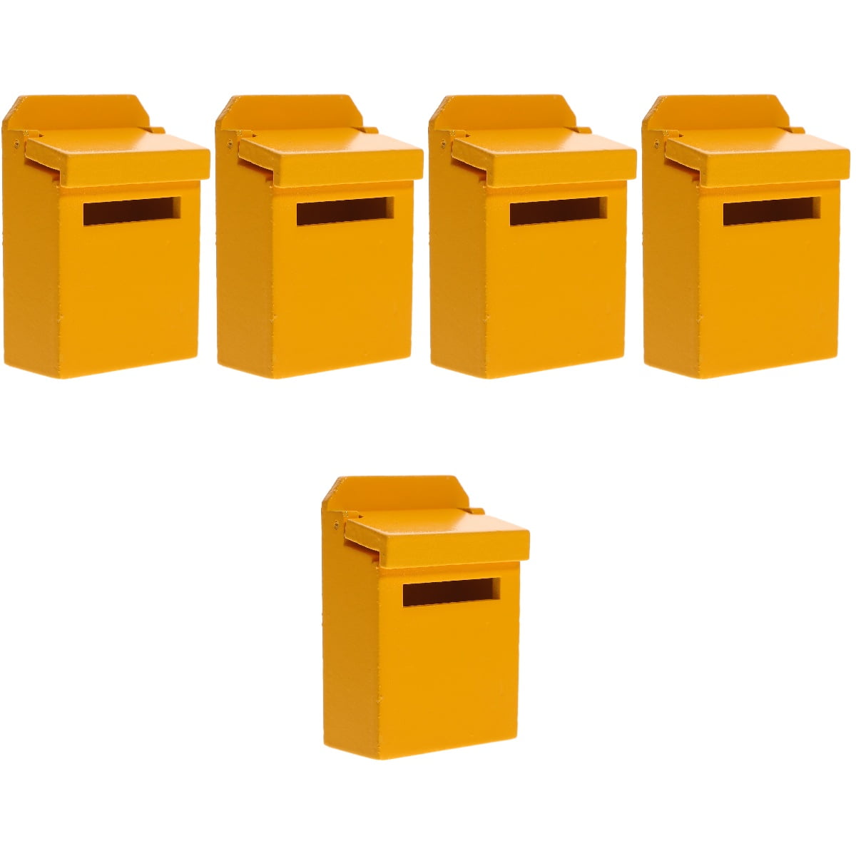 MLINS 5pcs Decorative Tiny Mailbox Wooden Mailbox Statue Miniature ...