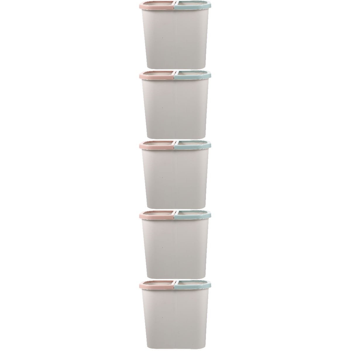 MLINS 5pcs Dual Compartment Waste Bin Dry and Wet Classified Trash Can ...