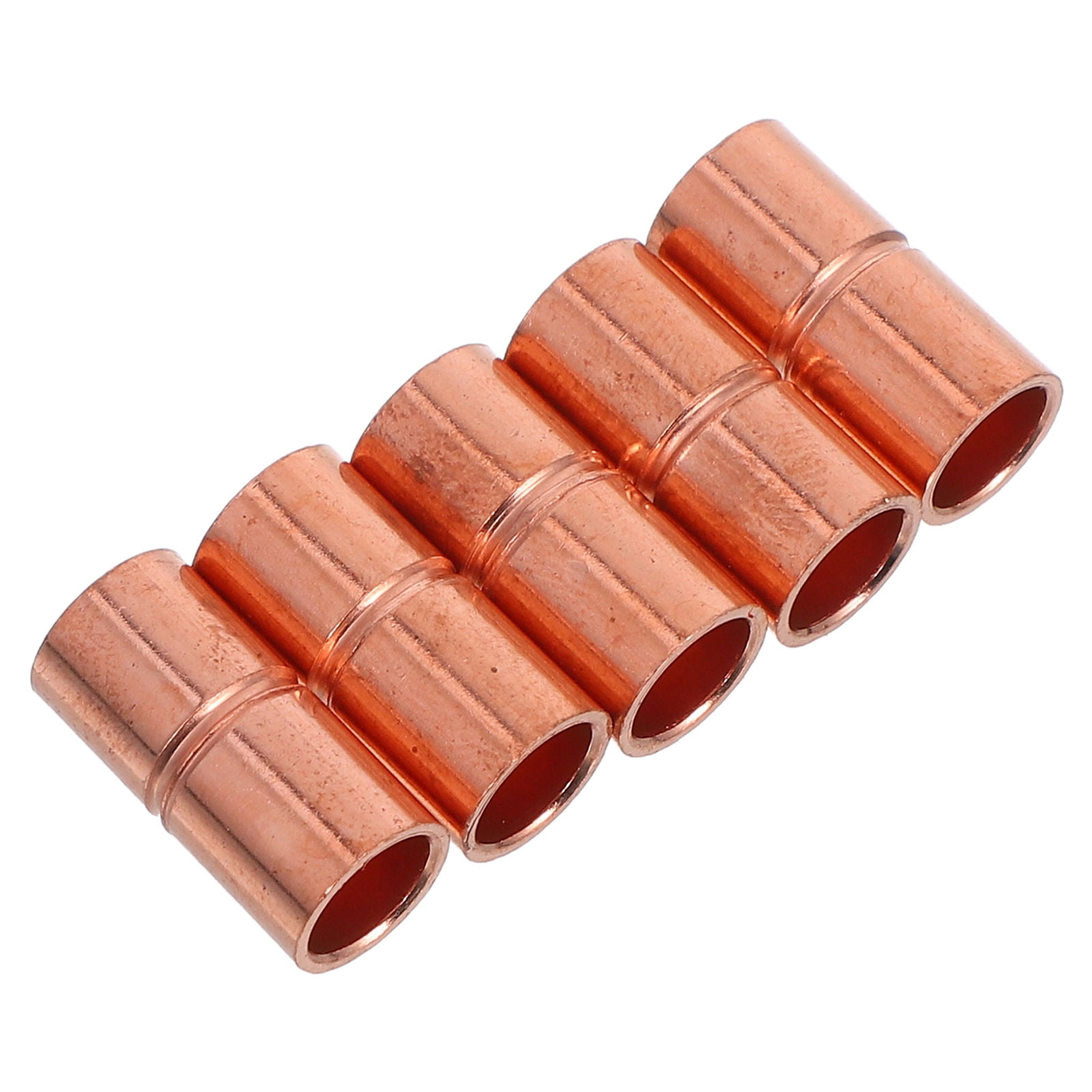 MLINS 5pcs HVAC Copper Fittings ID Straight Coupling with Rolled Tube ...