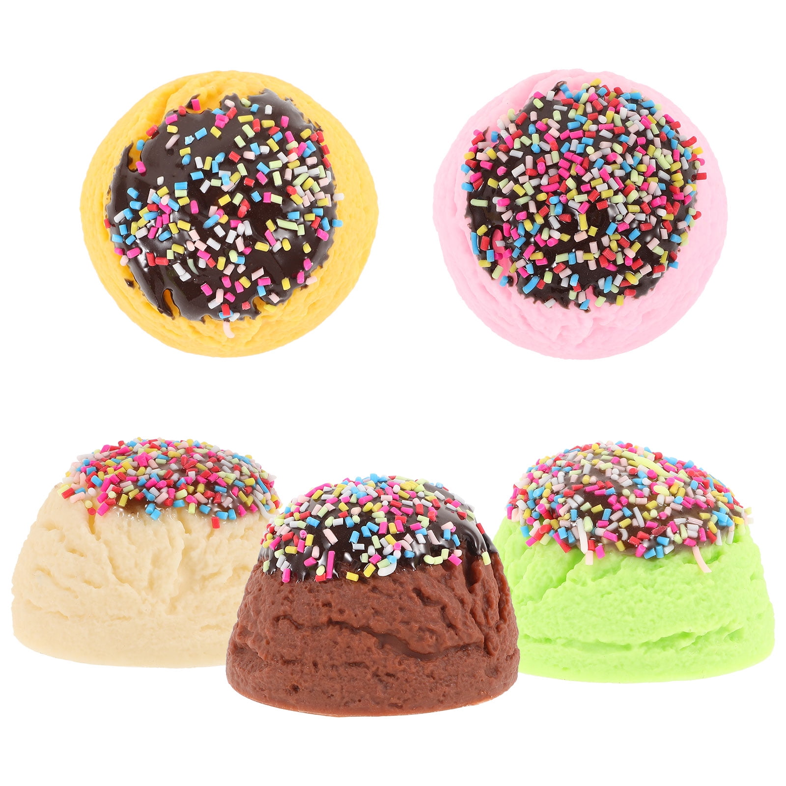 MLINS 5pcs Miniature Ice Cream Models Simulation Ice Cream Fake Dessert ...