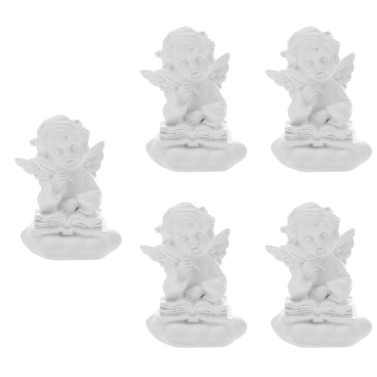 MLINS 5pcs Resin Angel Figurine White Angel Figure Sculpture Angel ...