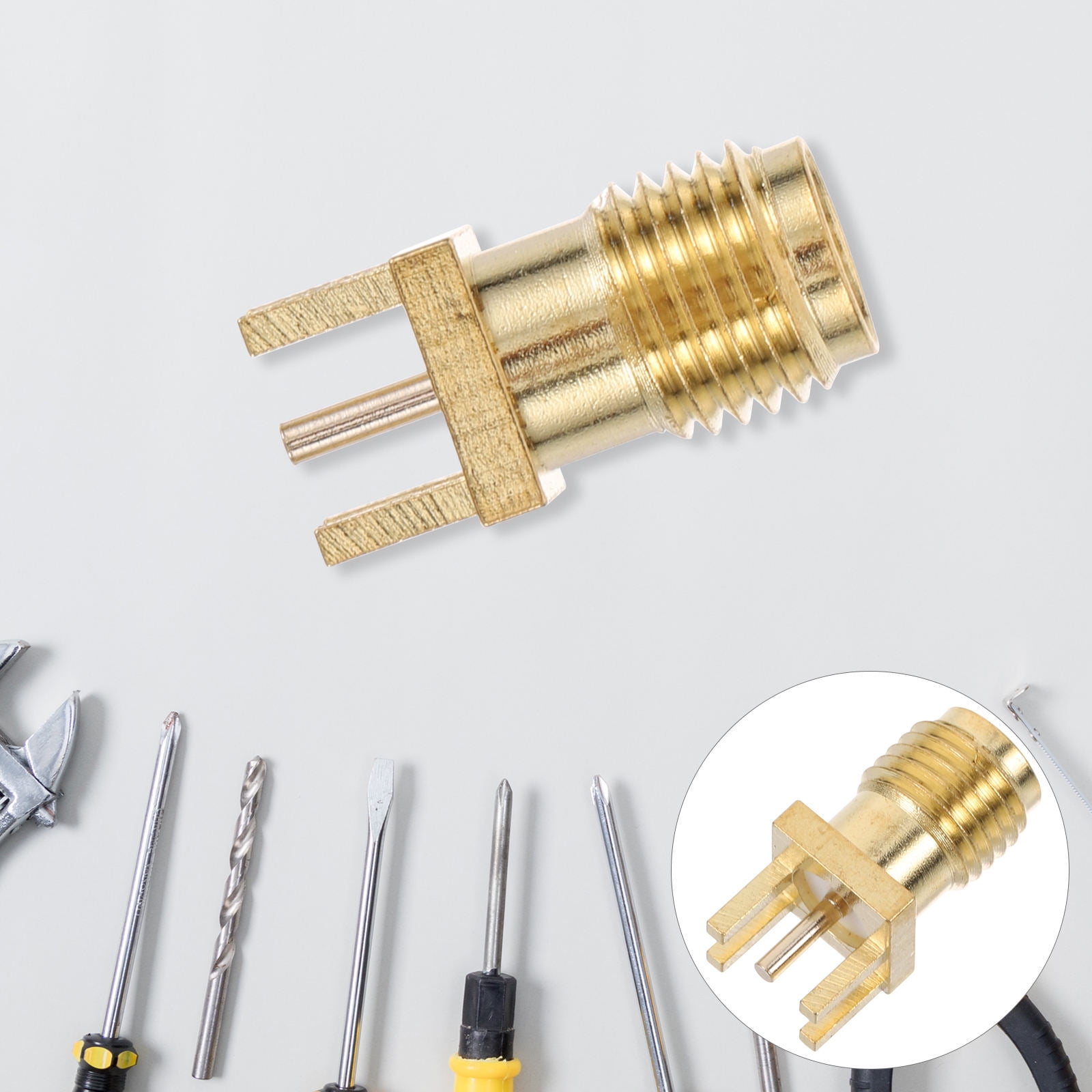 MLINS 5pcs SMA Connector Pcb Edge Mount Solder Adapter Coax Connector ...