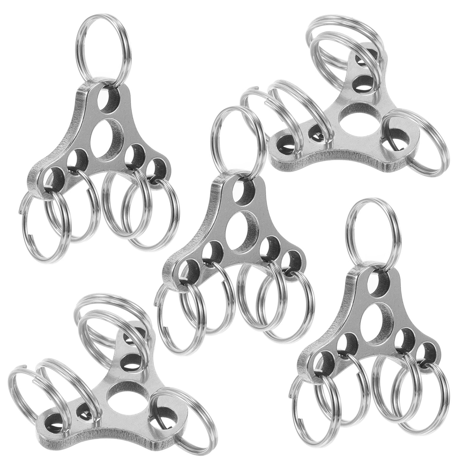 MLINS 5pcs Stainless Steel Keychain Clip Carabiner Keychain Organizer ...