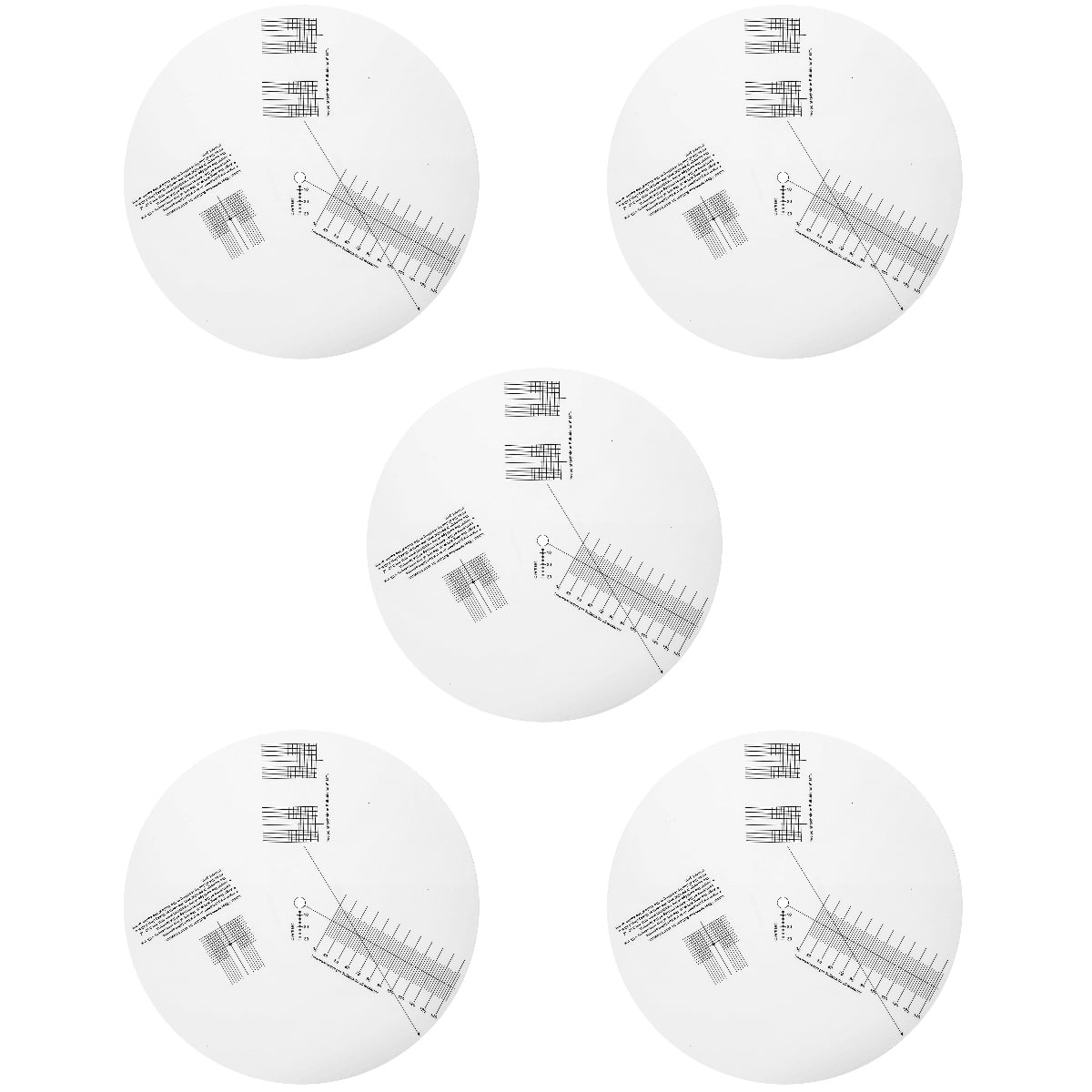 MLINS 5pcs Turntable Alignment Protractor Mat Distance Gauge Adjustment ...
