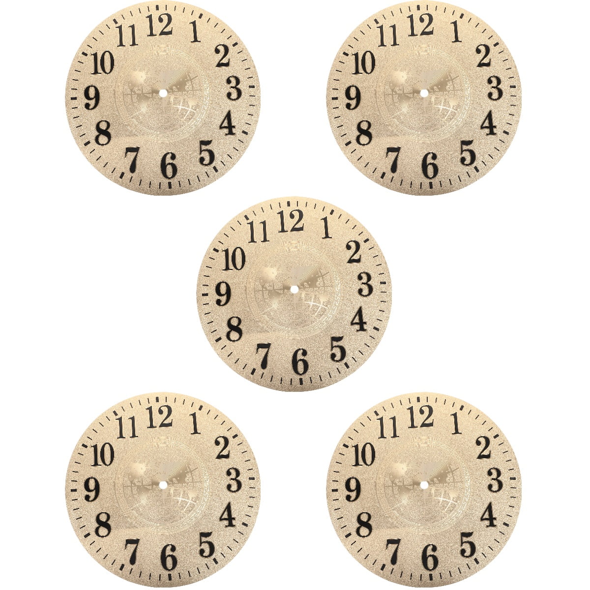 MLINS 5pcs Wall Dial Replacement Clock Dial Round Clock Dial DIY ...