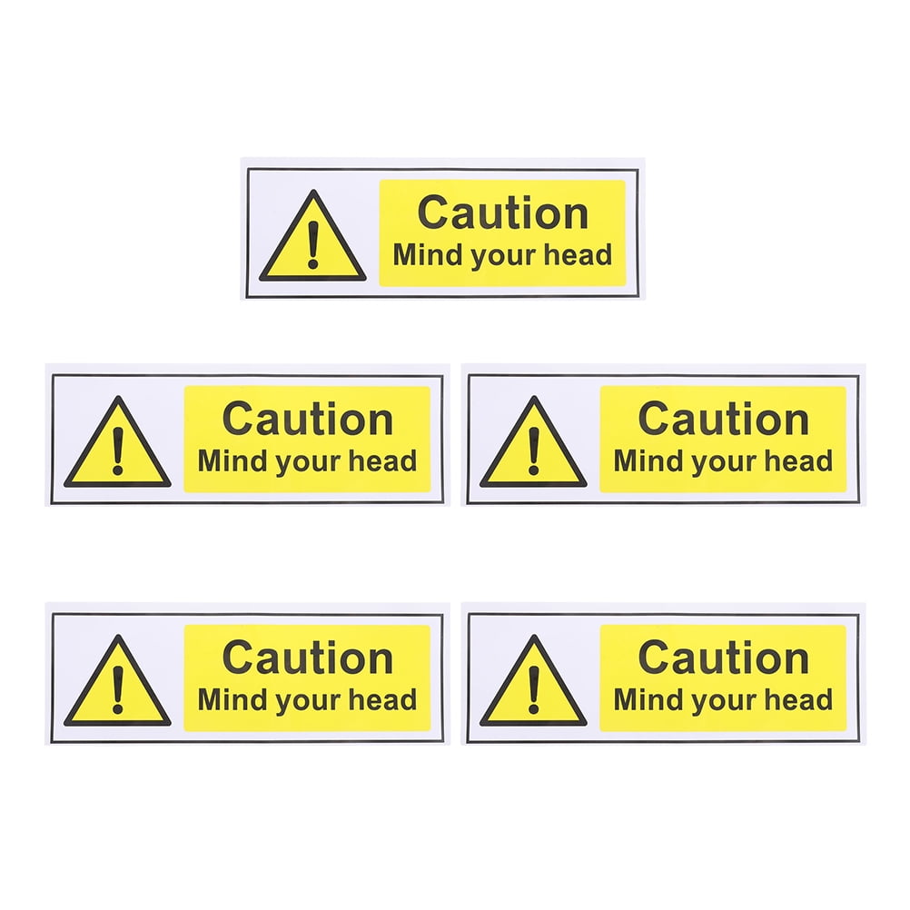 MLINS 5pcs Warning Signs Watch Your Head Sticker Watch Your Head Decal ...