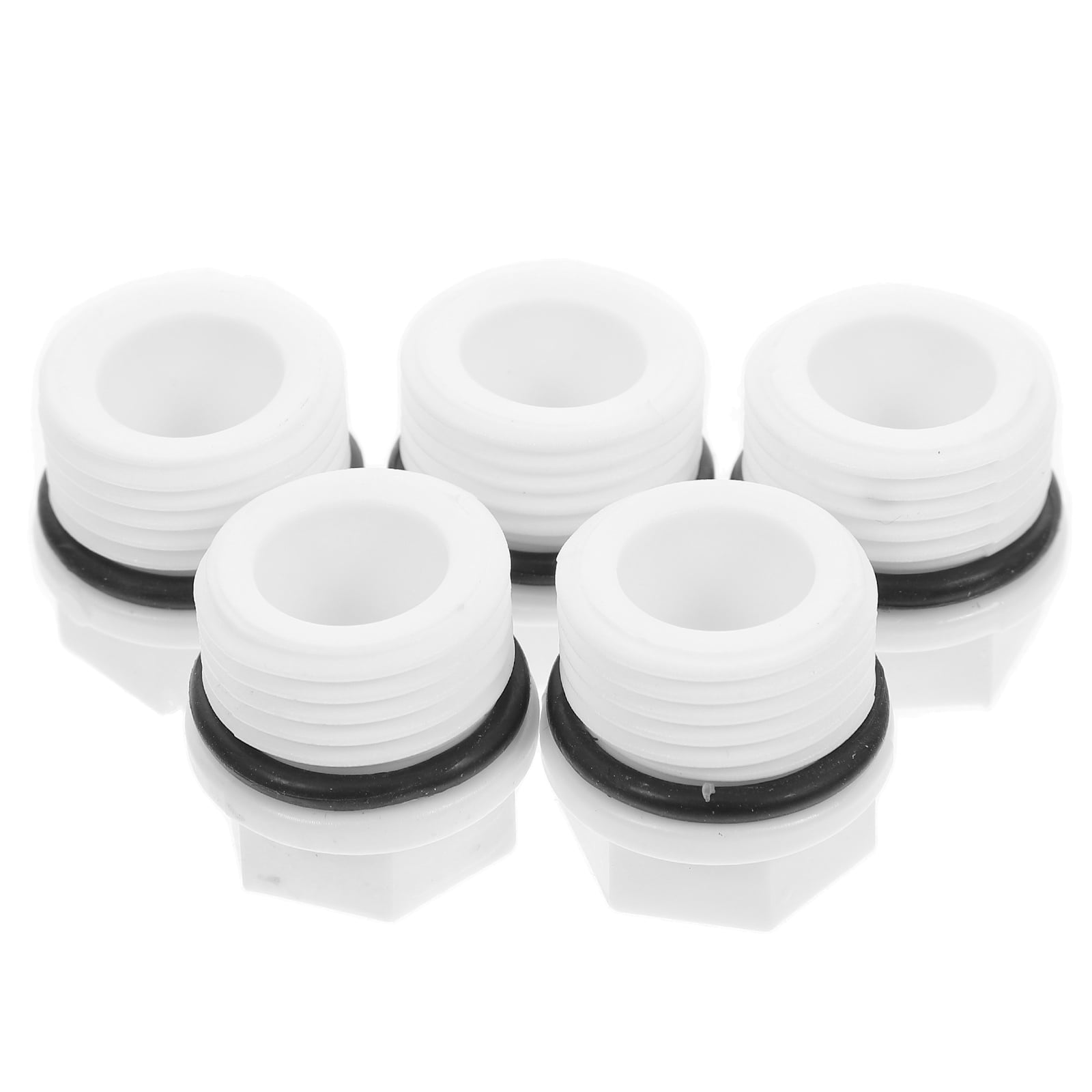 MLINS 5pcs White 1/2 Inch PVC Pipe End Cap 1/2 Inch Male Threaded Plug ...