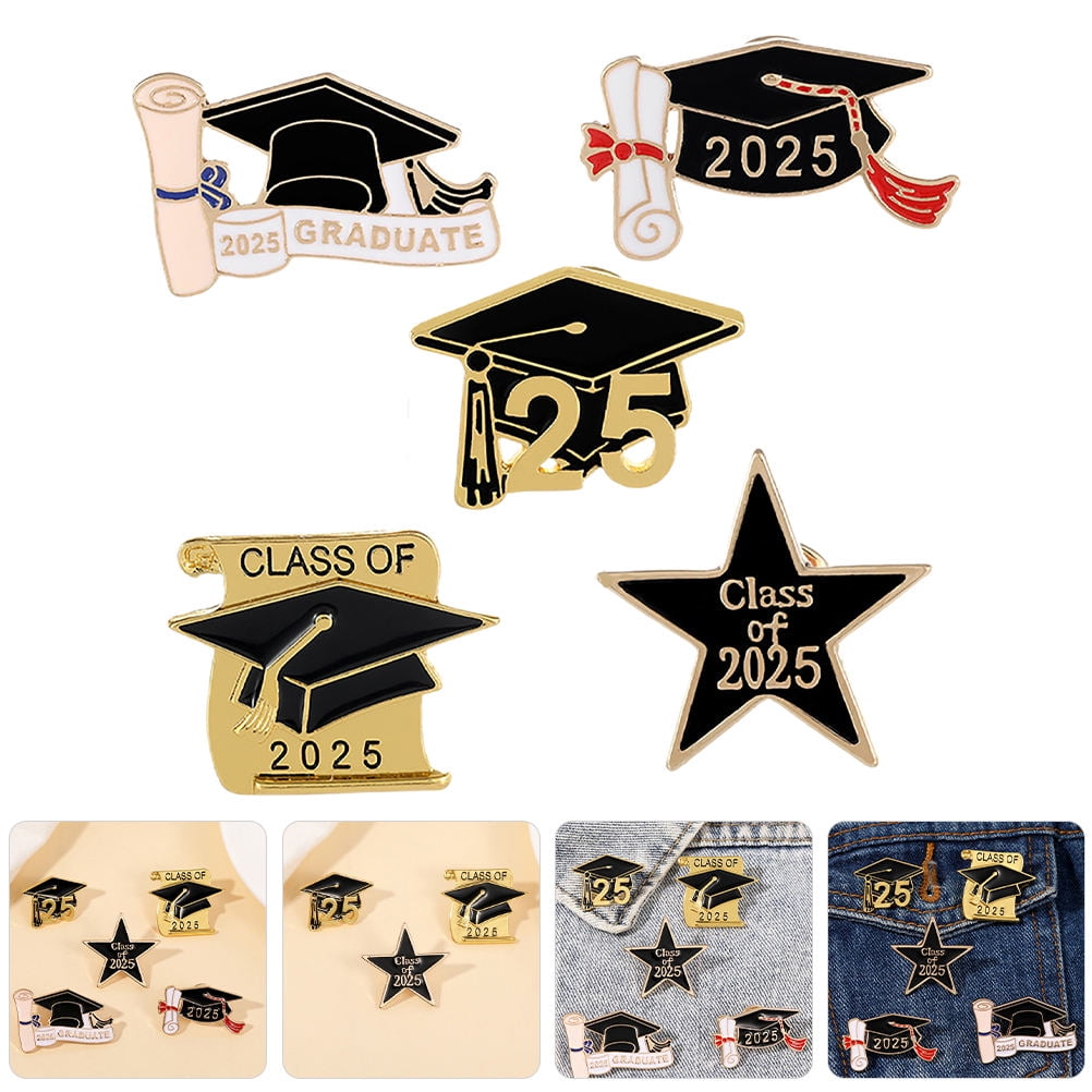 MLINS 5pcs Women Hat Graduation Lapel Pin For Graduation Season Black ...